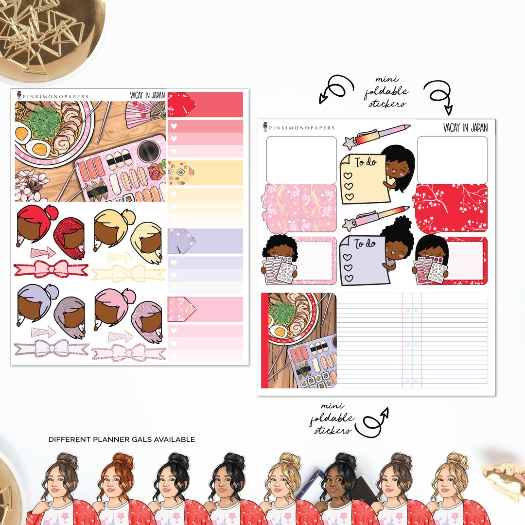 Vacay in Japan - Add-on Sticker Kits | Planner Sticker Kit - Etsy