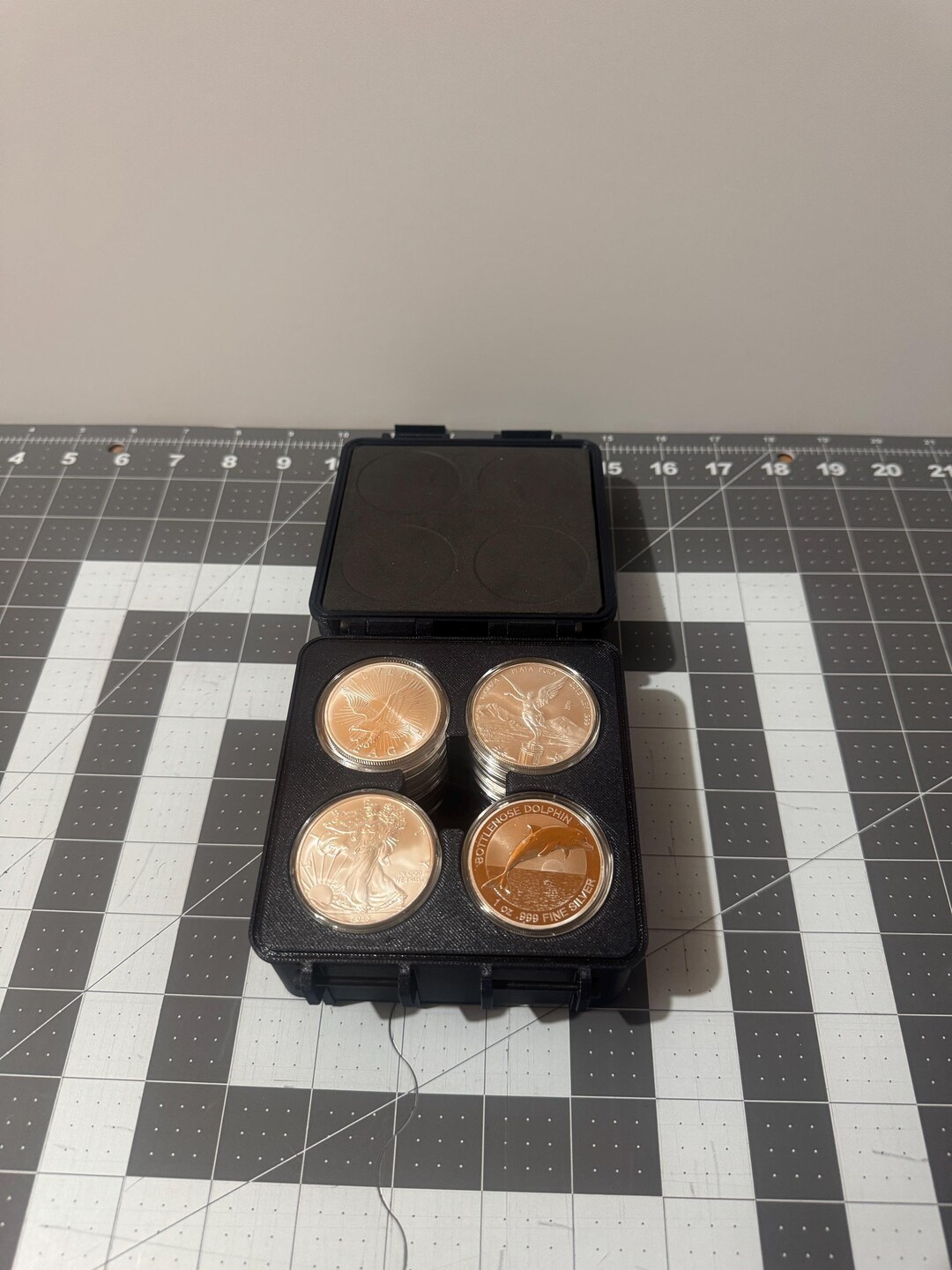 Sturdy Coin Capsule Storage Box for 32 Bullion Coins (≈1 Kilo ...