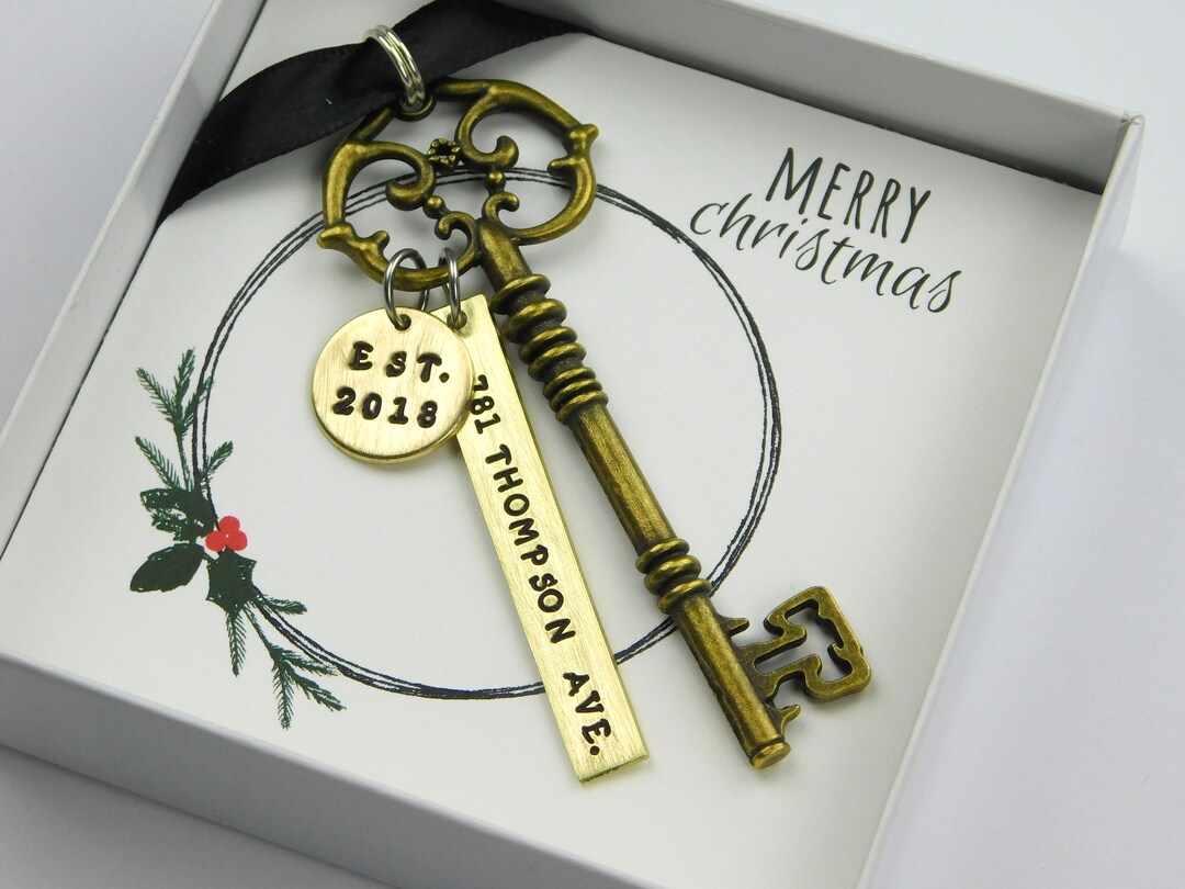 Personalized New Home Ornament/key Ornament / First Home Skeleton Key ...