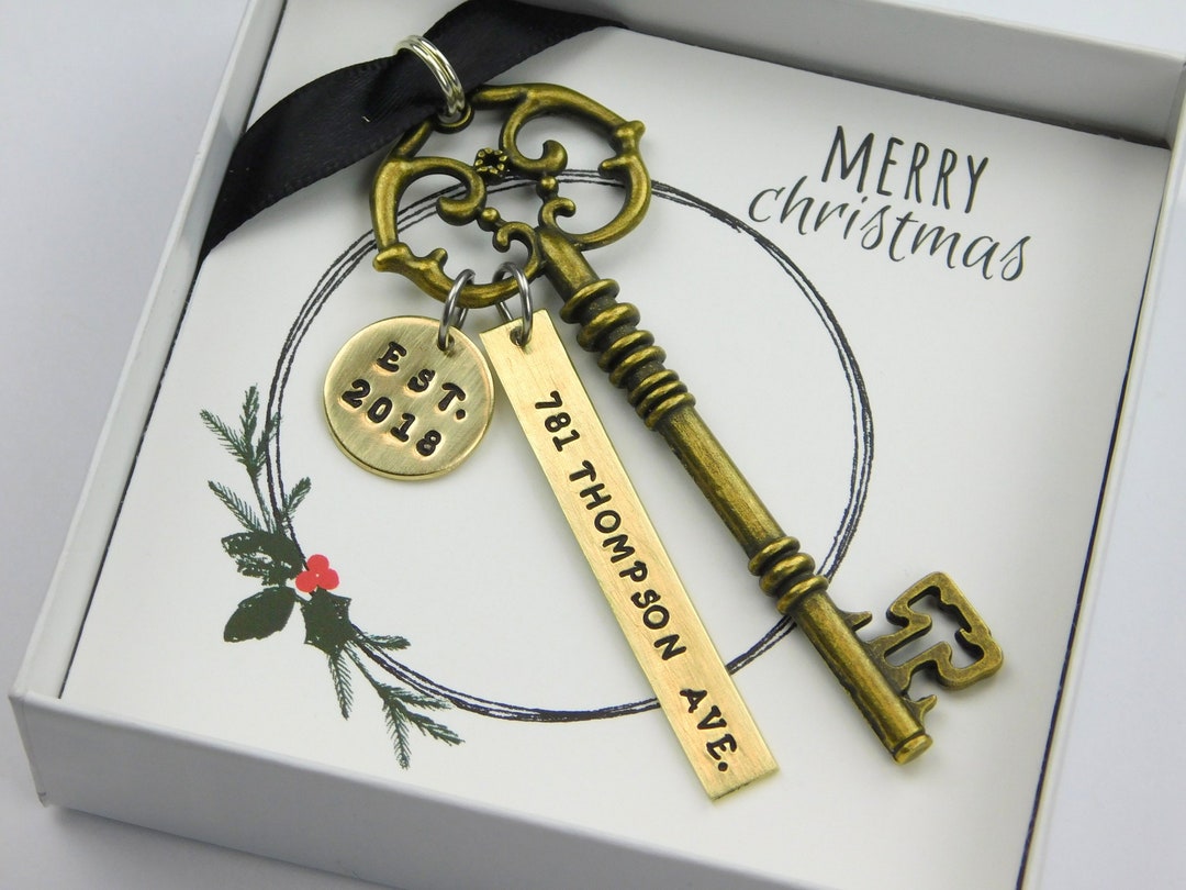 Personalized New Home Ornament/key Ornament / First Home Skeleton Key ...