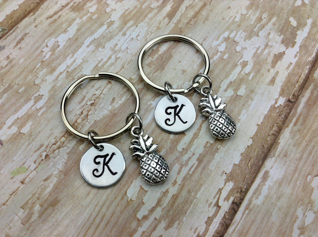 Pineapple Keychain/best Friend Keychain Set/friendship Jewelry/ Bff ...