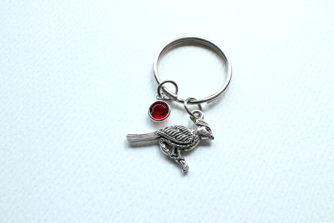 Cardinal Bird Keychain/personalized/cardinal Charm/cift for Mom/ Gift ...