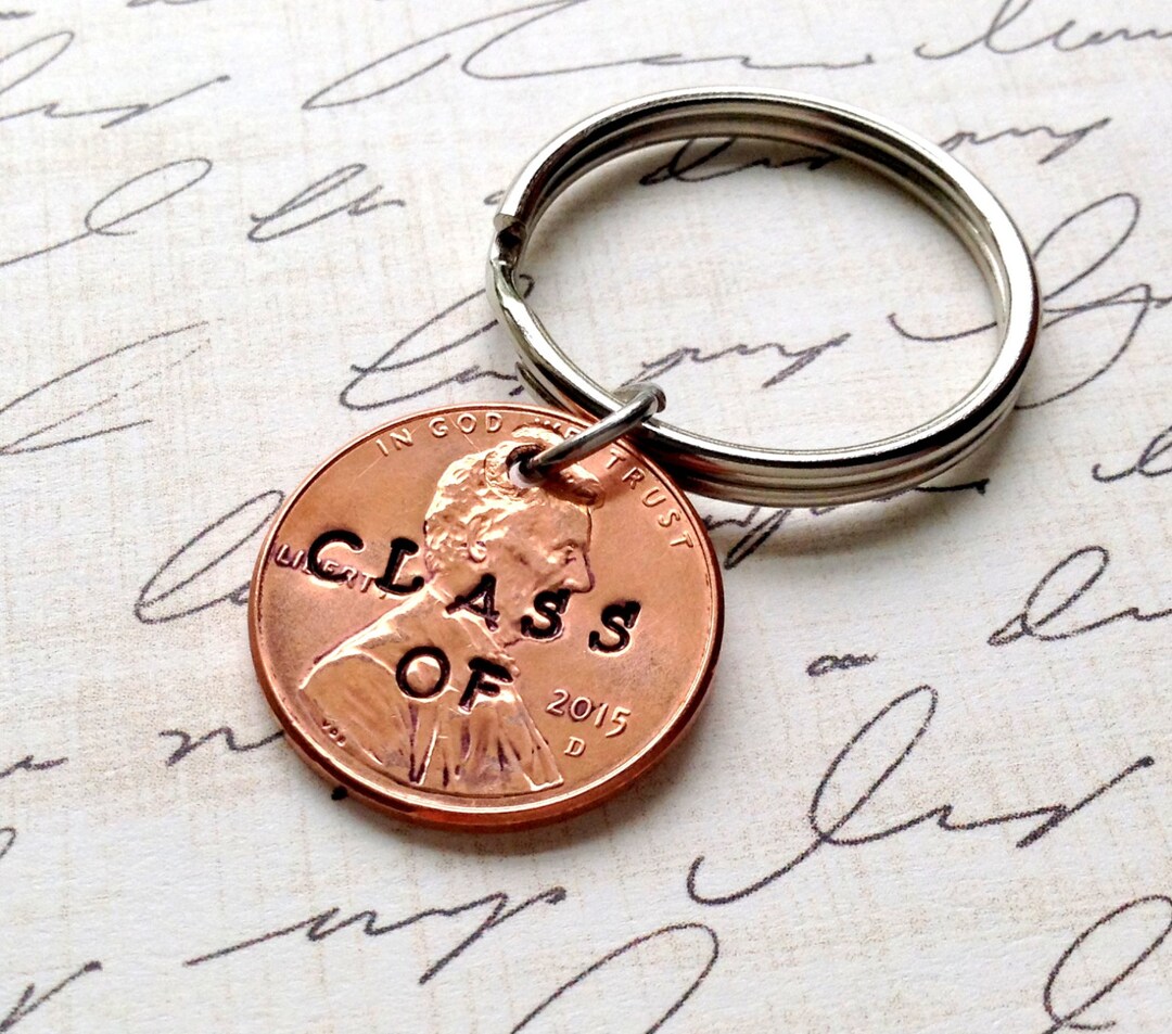 2024 Graduation Keychain Gift/ Graduation Penny Keychain/ Lucky Stamped ...