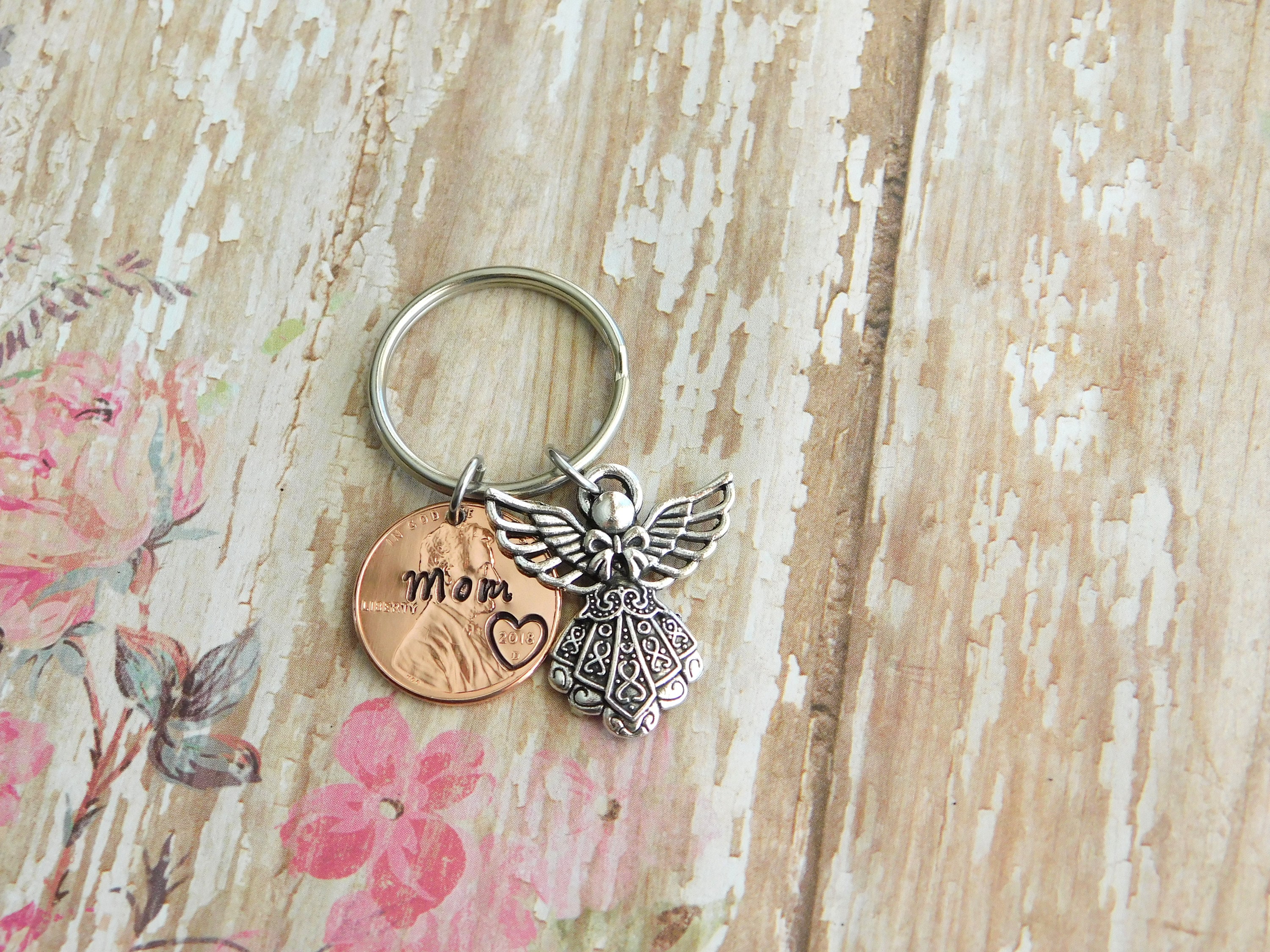 Angel Keychain/ Mom Memorial Keychain /Loss of Mom/ Loss of A | Etsy