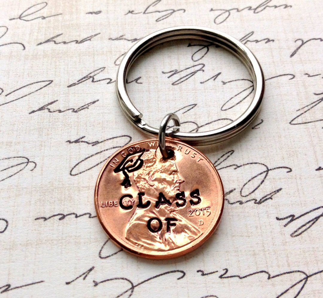 2023 Graduation Keychain Gift/ Graduation Penny Keychain/ Lucky Stamped ...