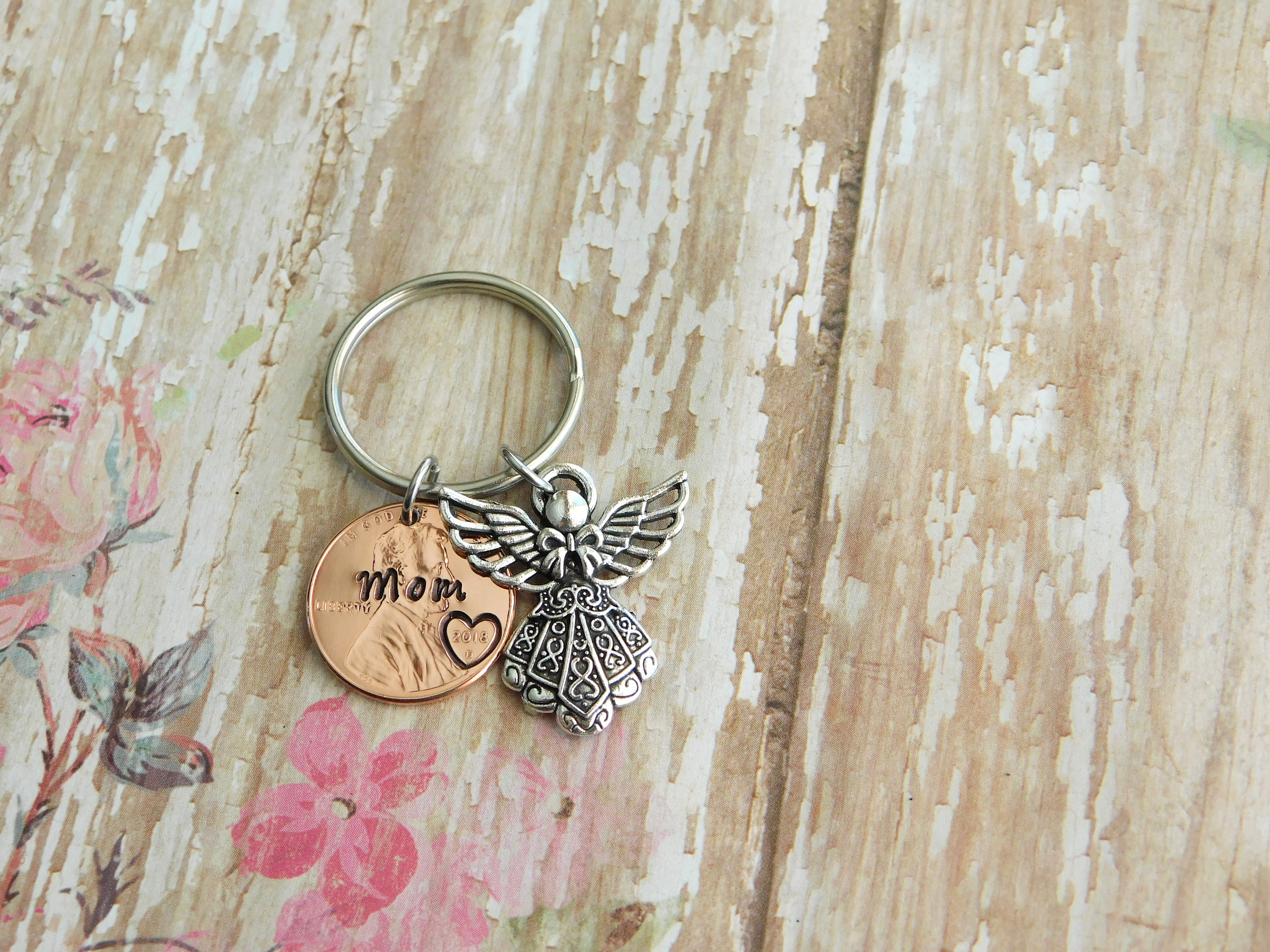 Angel Keychain/ Mom Memorial Keychain /Loss of Mom/ Loss of A | Etsy