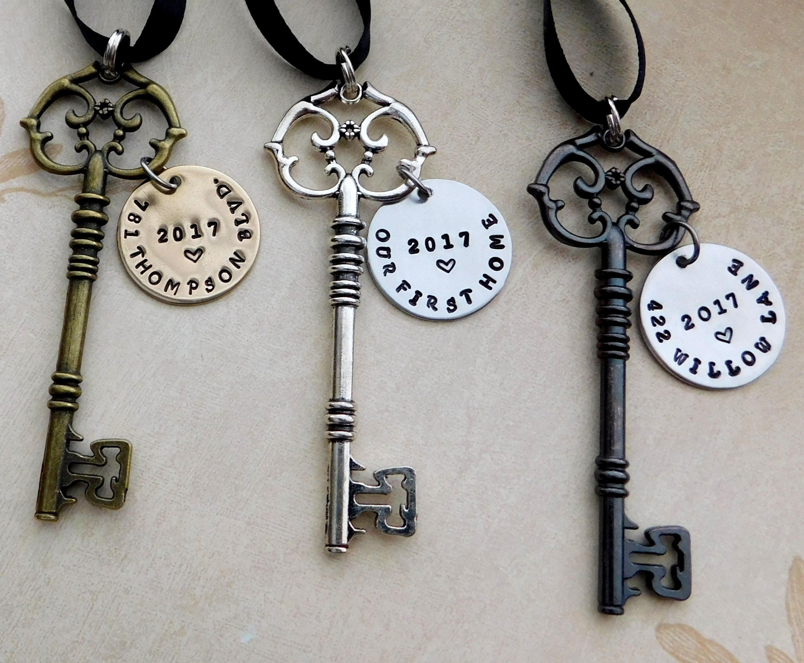 New Home Ornament/ First Home Skeleton Key Ornament / Family | Etsy