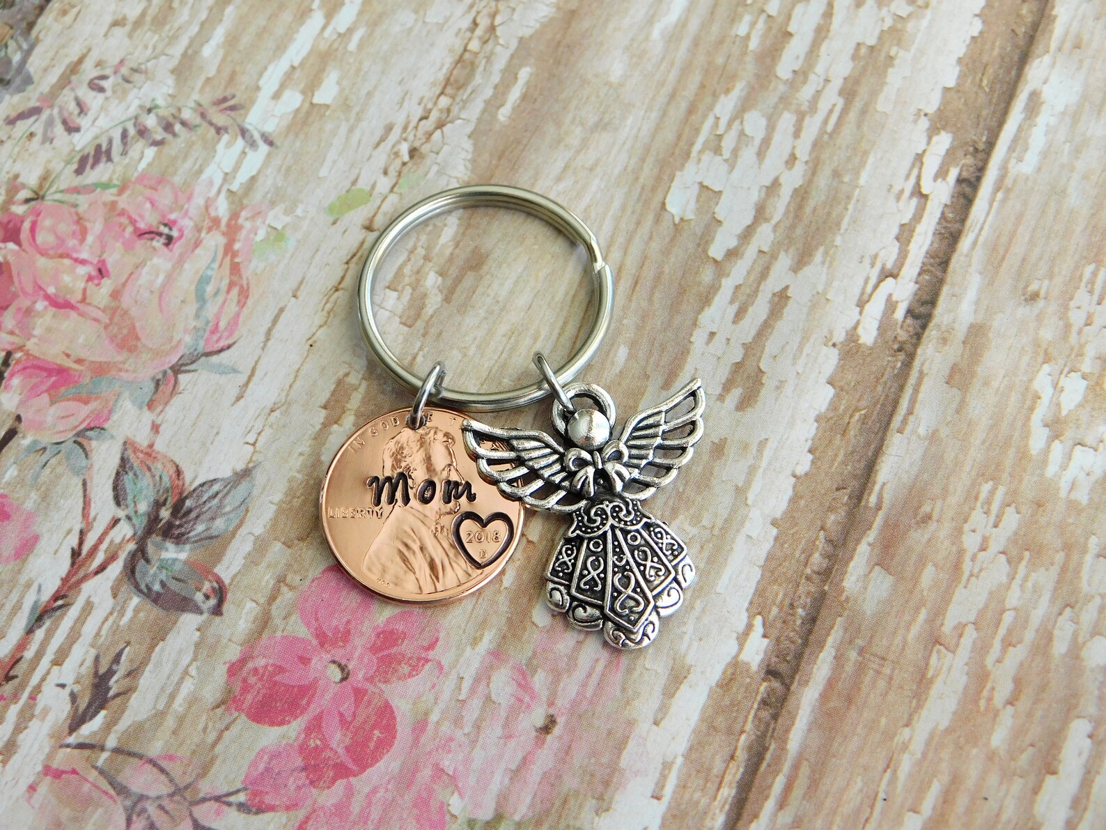 Angel Keychain/ Mom Memorial Keychain /Loss of Mom/ Loss of A | Etsy
