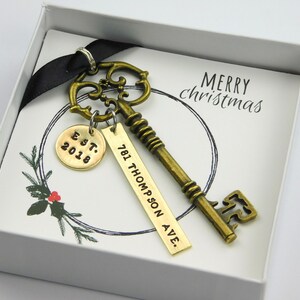 Personalized New Home Ornament/key Ornament / First Home Skeleton Key ...