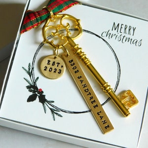 Personalized New Home Ornament/key Ornament / First Home Skeleton Key ...