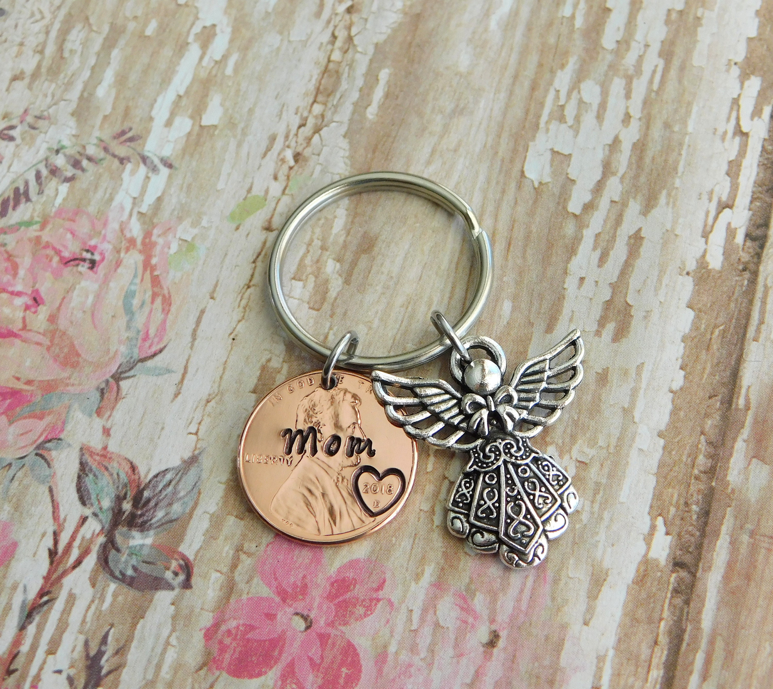 Angel Keychain/ Mom Memorial Keychain /Loss of Mom/ Loss of A | Etsy