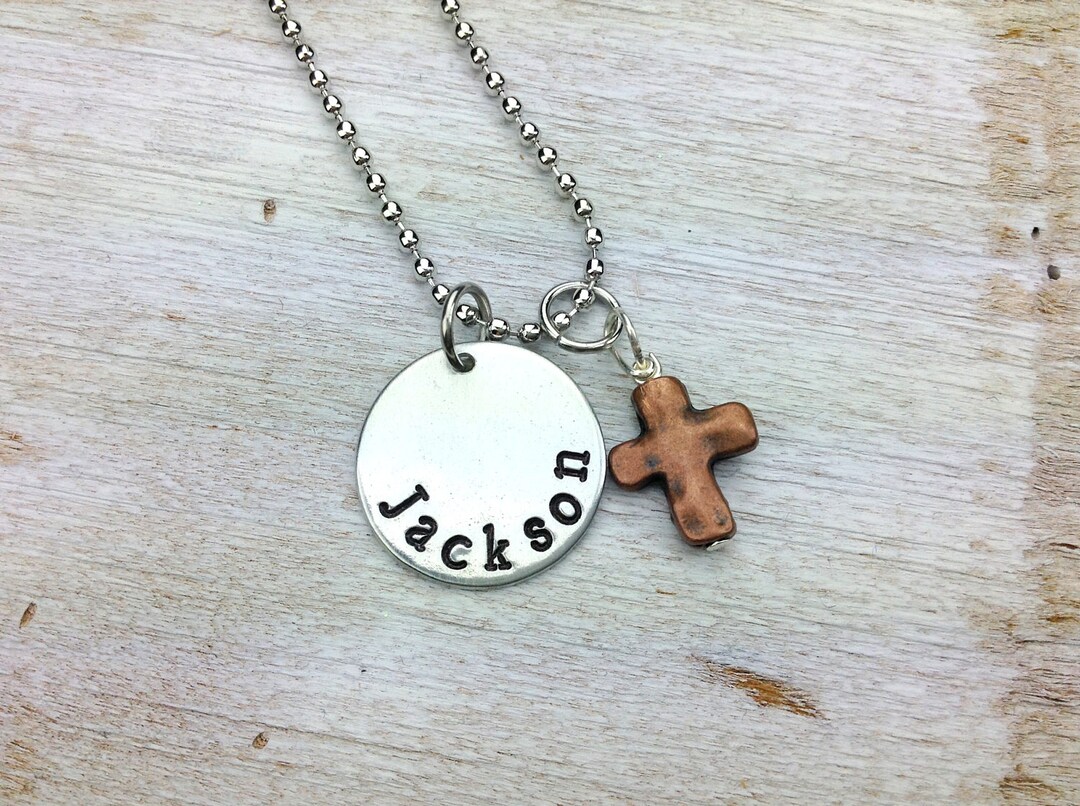 First Communion Necklace / Cross Necklace / Confirmation Necklace/ Boy ...