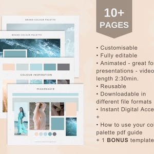 Blue Color Palette | Wedding Color Palette | Editable Canva Colour ...