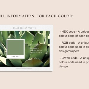 Green Color Palette | Small Business Color Palette | Editable Canva ...