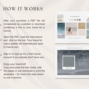 Neutral Blue Colour Palette | Brand Colour Palette | Editable Canva ...