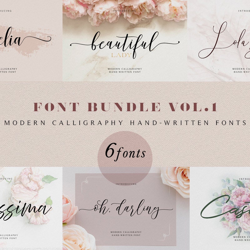 Font Bundles - Etsy