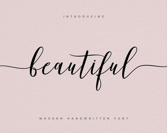Calligraphy Font Modern Script Handwritten Font Wedding - Etsy