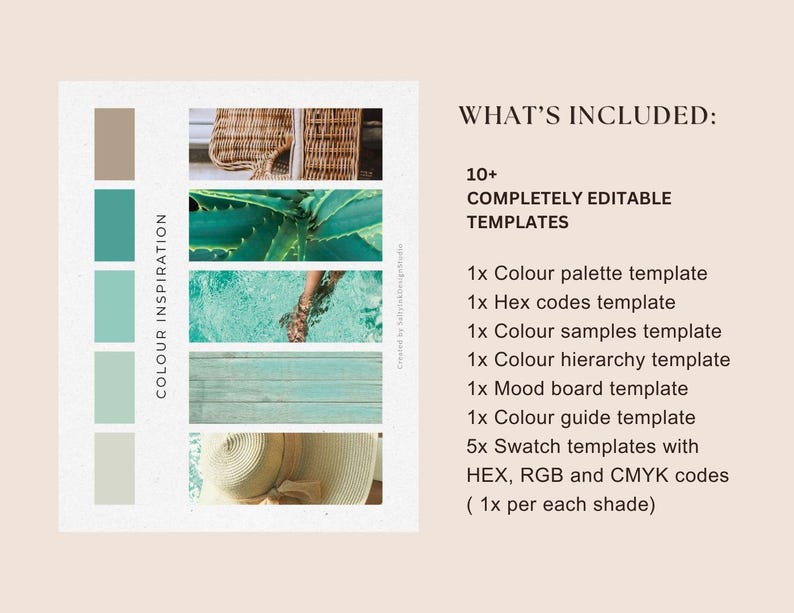 Mint Color Palette | Editable Canva Brand Kit (digital Download) - Etsy