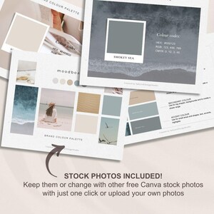 Neutral Blue Colour Palette | Brand Colour Palette | Editable Canva ...