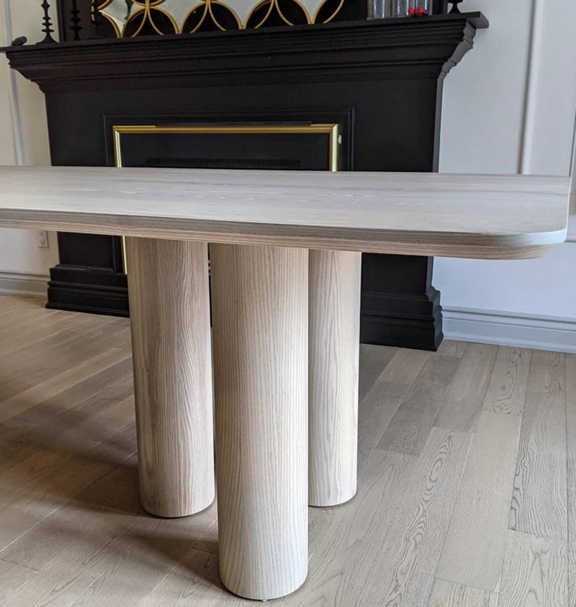 Column Leg Rectangular Dining Table - Etsy