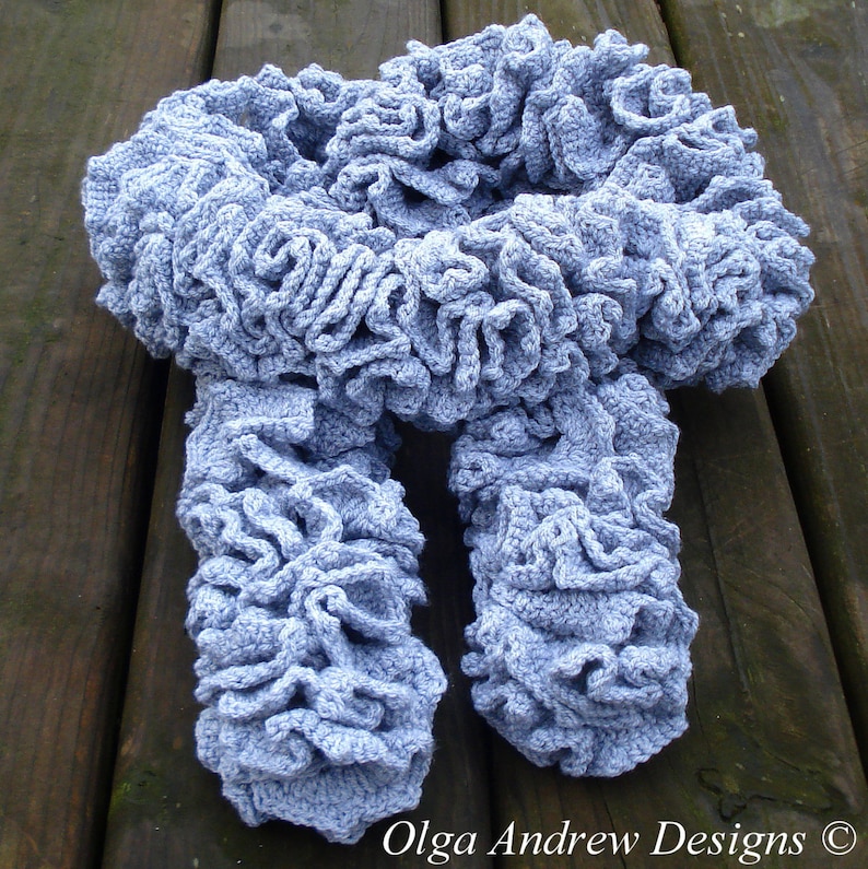 Ruffle Scarf Crochet Pattern, Women Crochet Scarf Pattern, Women Scarf ...