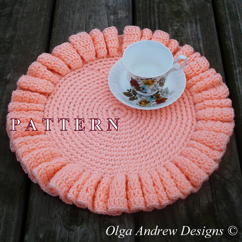 Ruffle Doily Crochet Pattern, Crochet Doily Pattern, Doily Crochet ...