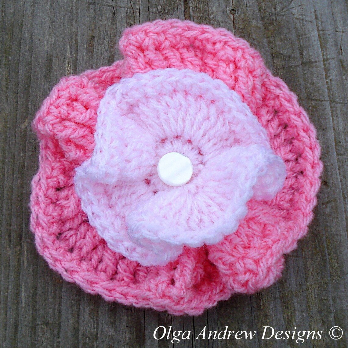 Layered Flower Crochet Pattern Crochet Flower Pattern - Etsy
