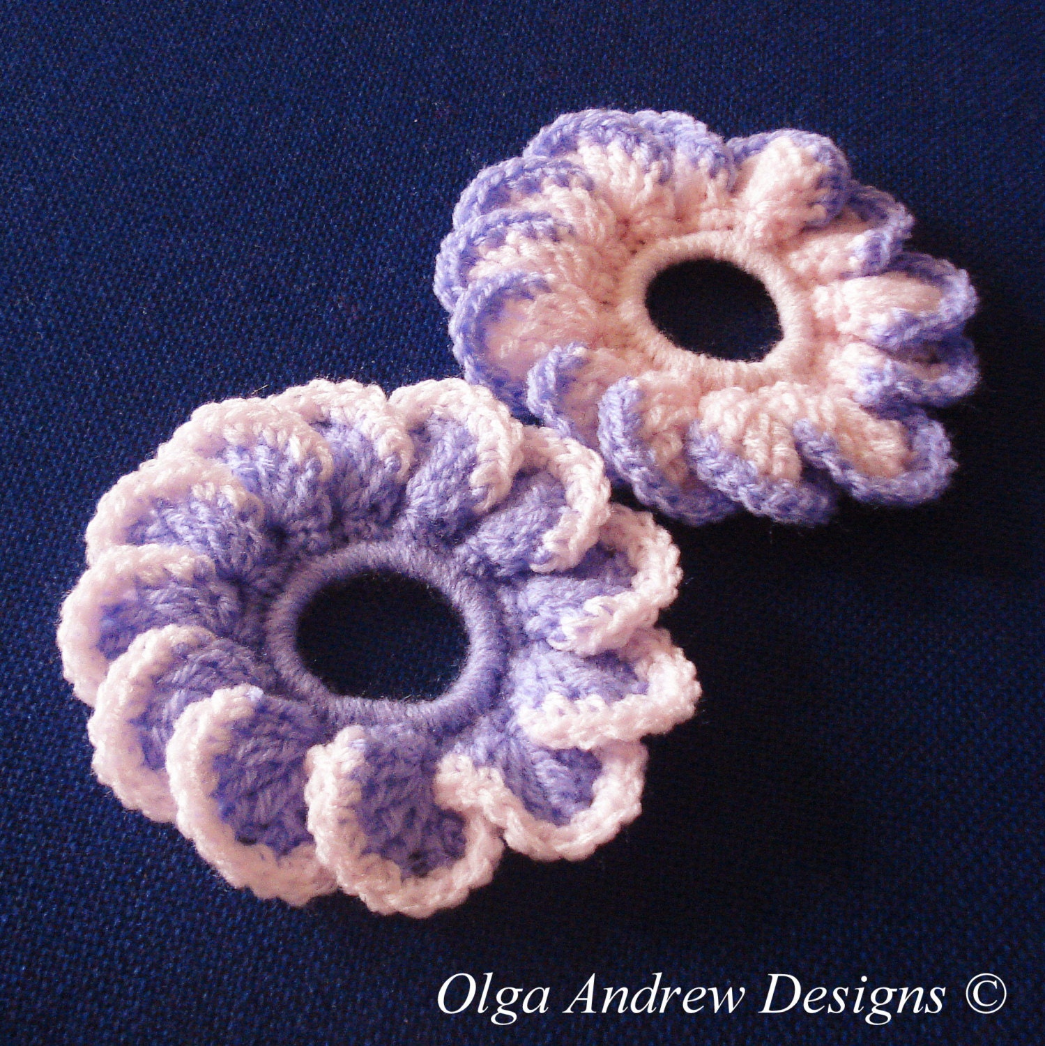 Flower Scrunchie Crochet Pattern, Crochet Scrunchie Pattern, Hair ...