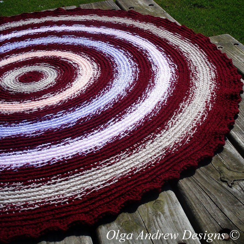 Round Lap Blanket Crochet Pattern, Round Crochet Blanket Pattern, Lap ...