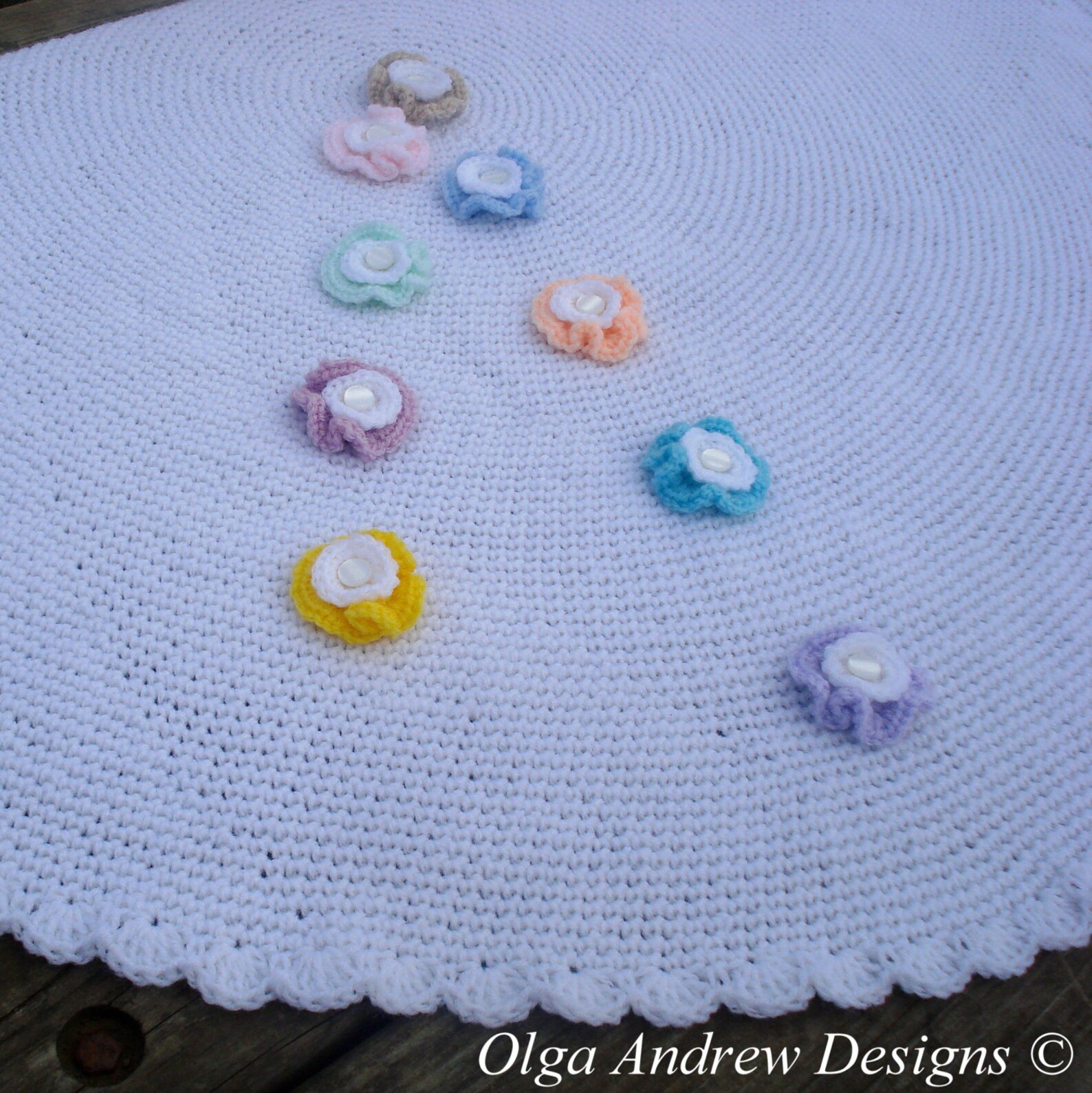 Round Baby Blanket Crochet Pattern, Round Crochet Blanket Pattern ...