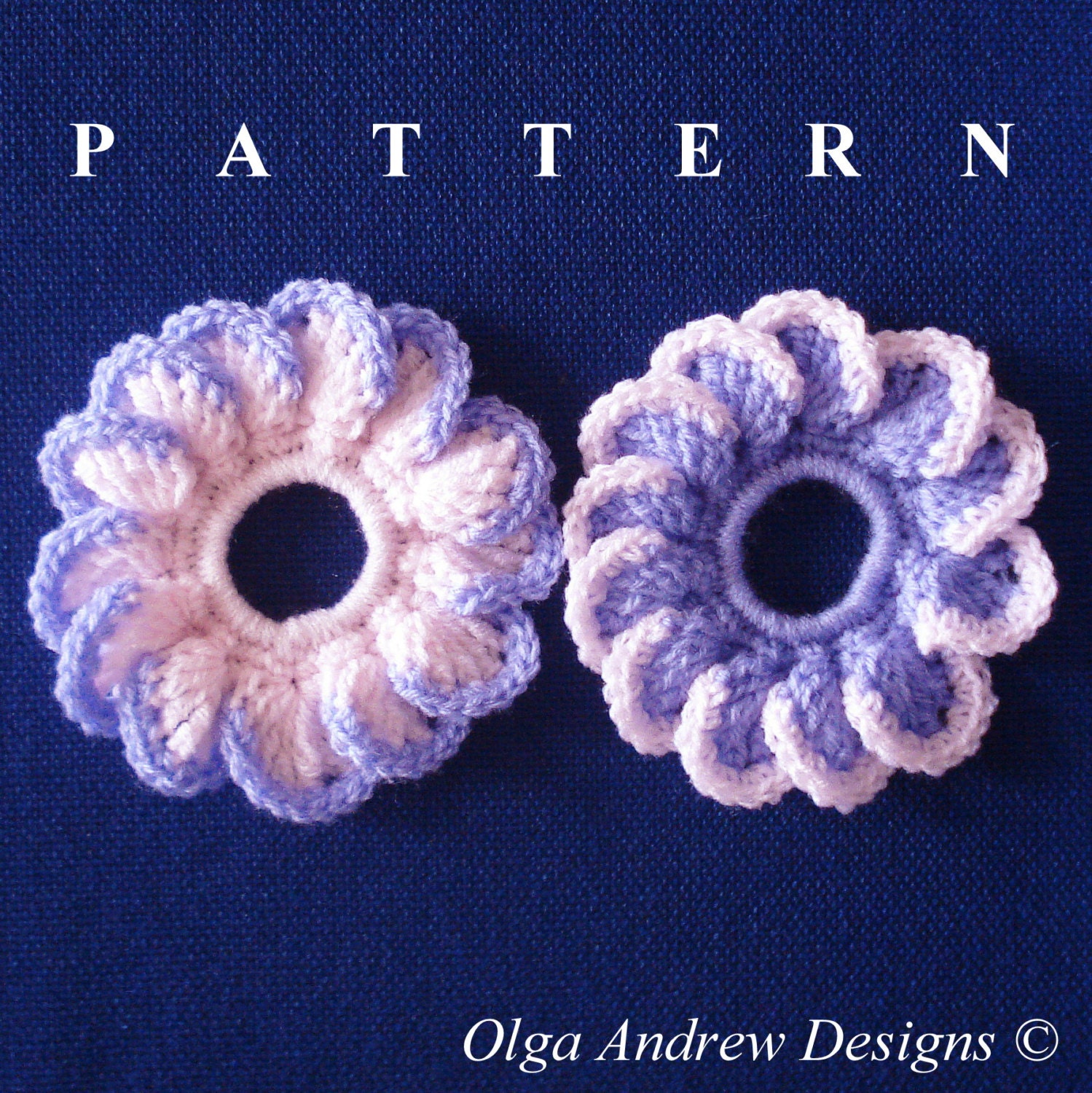 Flower Scrunchie Crochet Pattern Crochet Scrunchie Pattern Hair