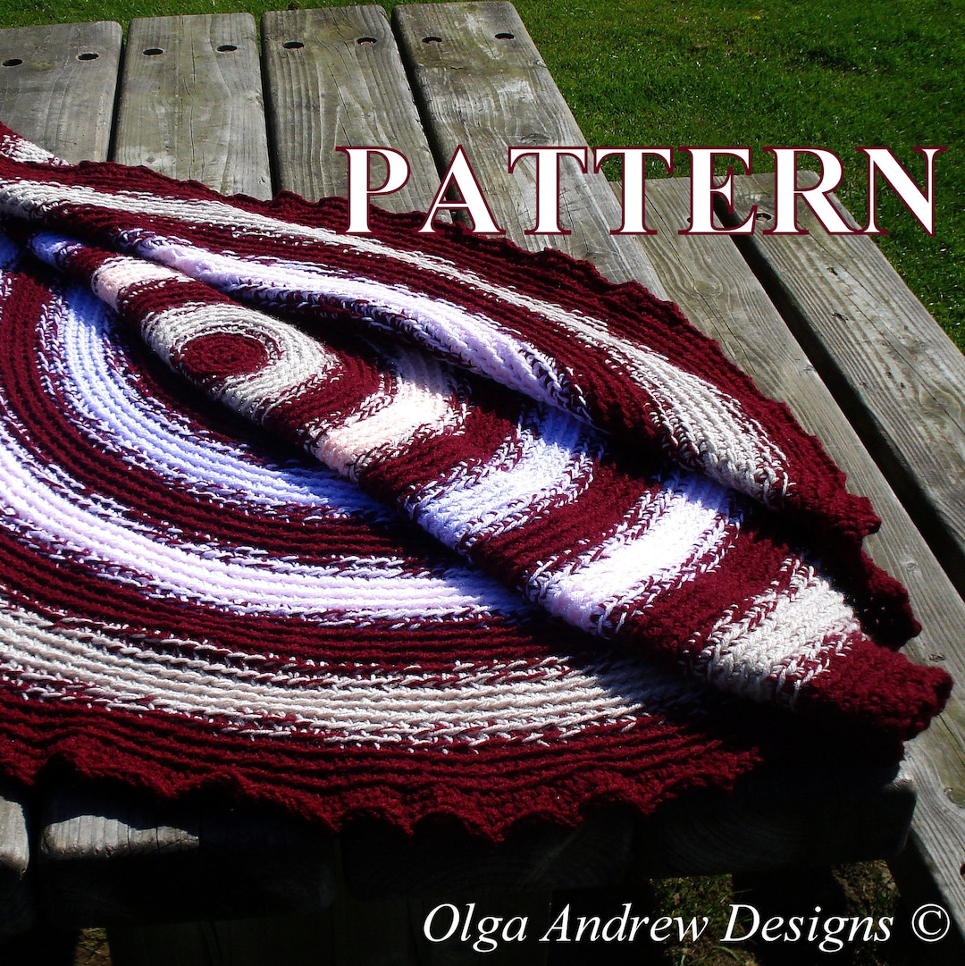 Round Lap Blanket Crochet Pattern, Round Crochet Blanket Pattern, Lap ...