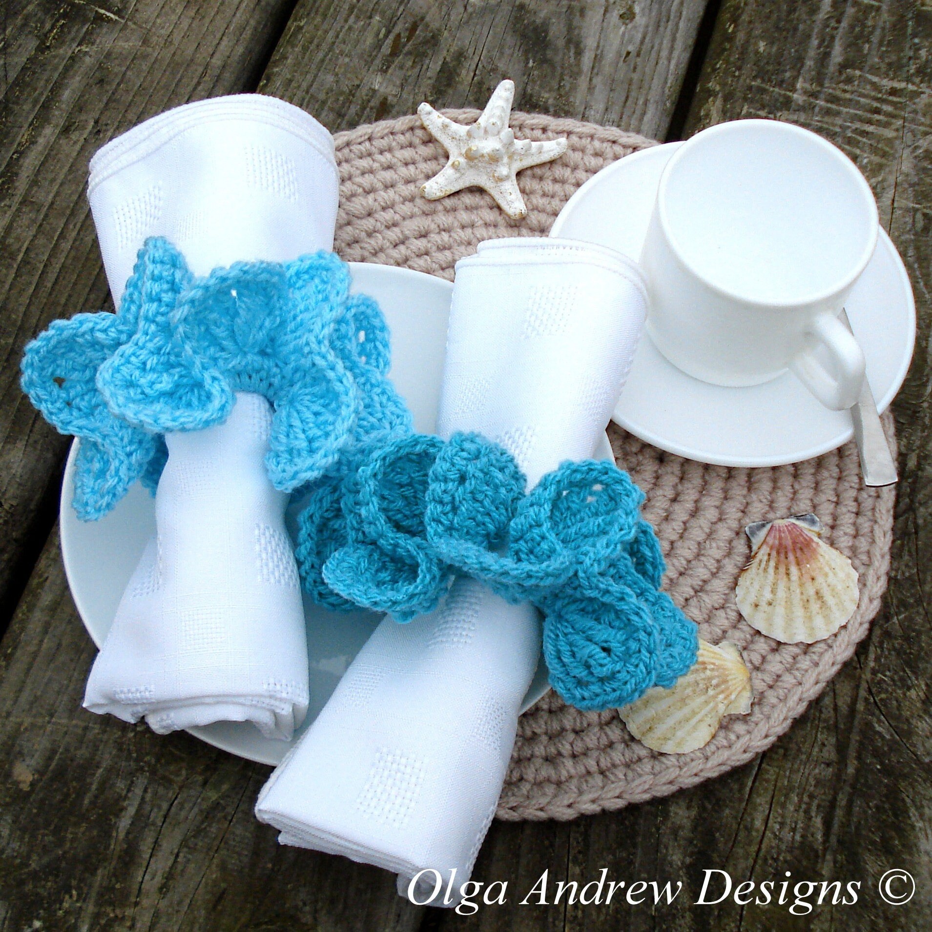 Crochet Pattern Napkin Rings, Crochet Napkin Rings Pattern, Napkin ...