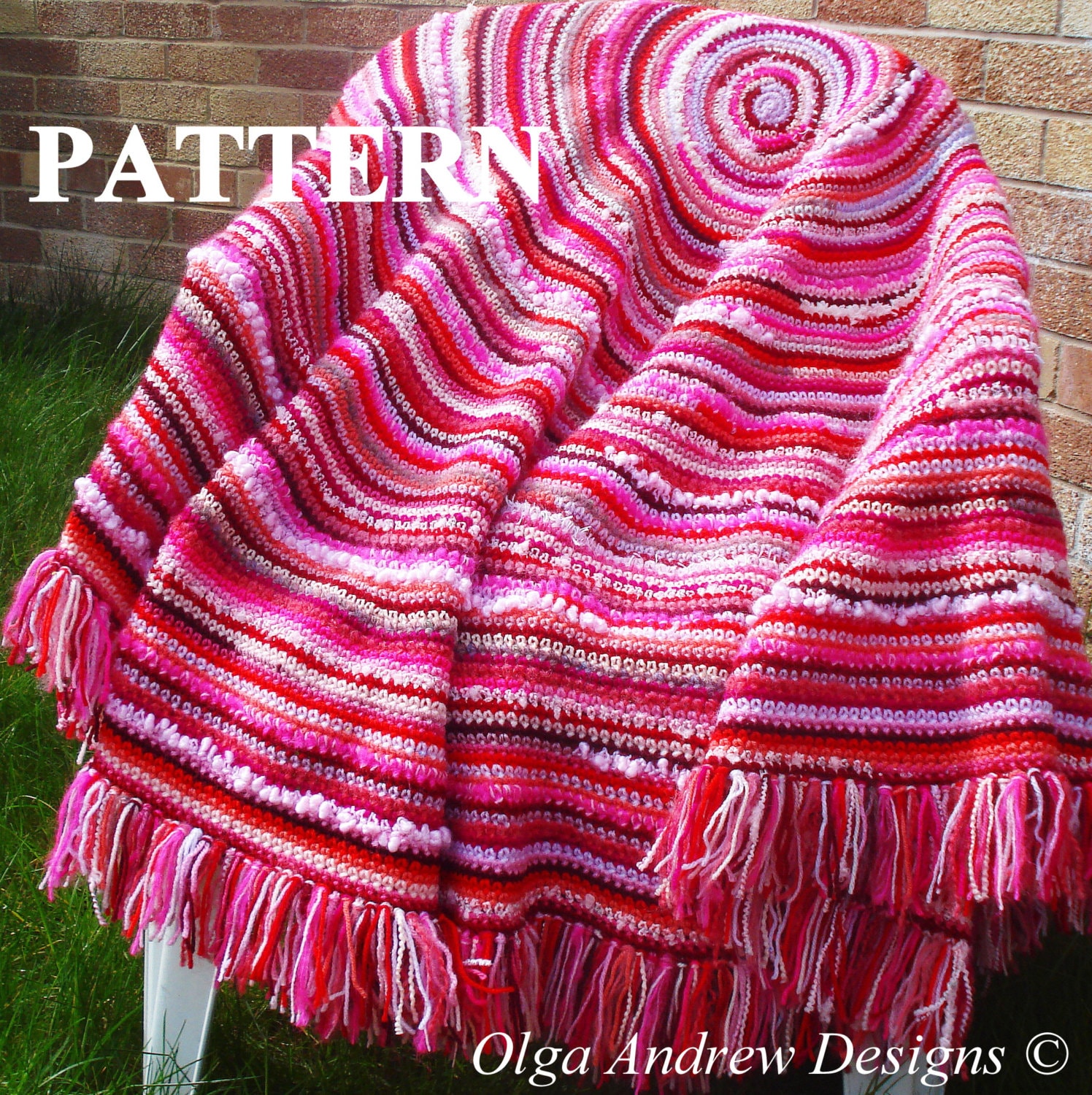 Boho Blanket Crochet Pattern, Round Crochet Blanket Pattern, Blanket ...