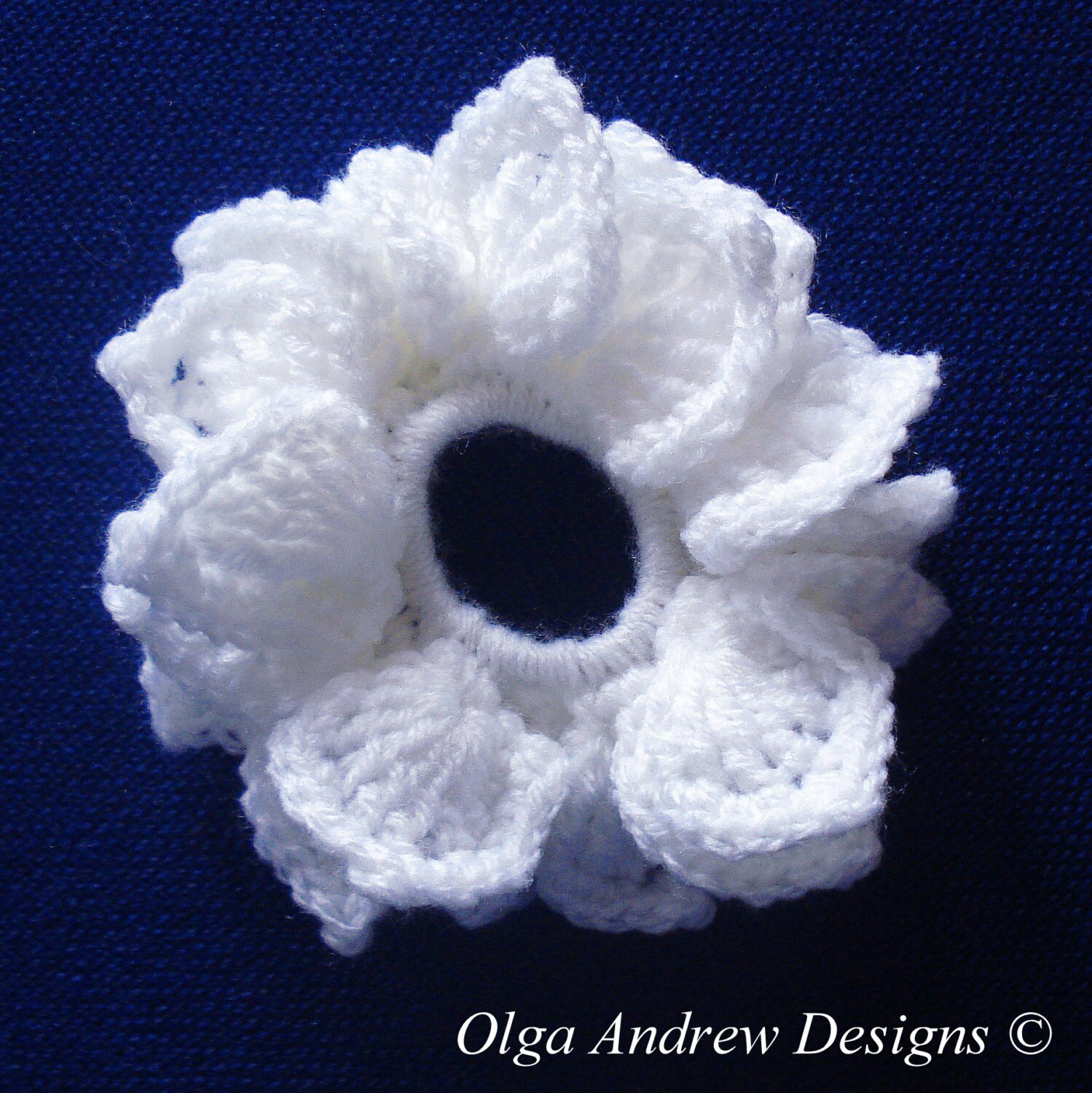 Bridal Scrunchie Crochet Pattern, Wedding Scrunchie Pattern, Flower ...