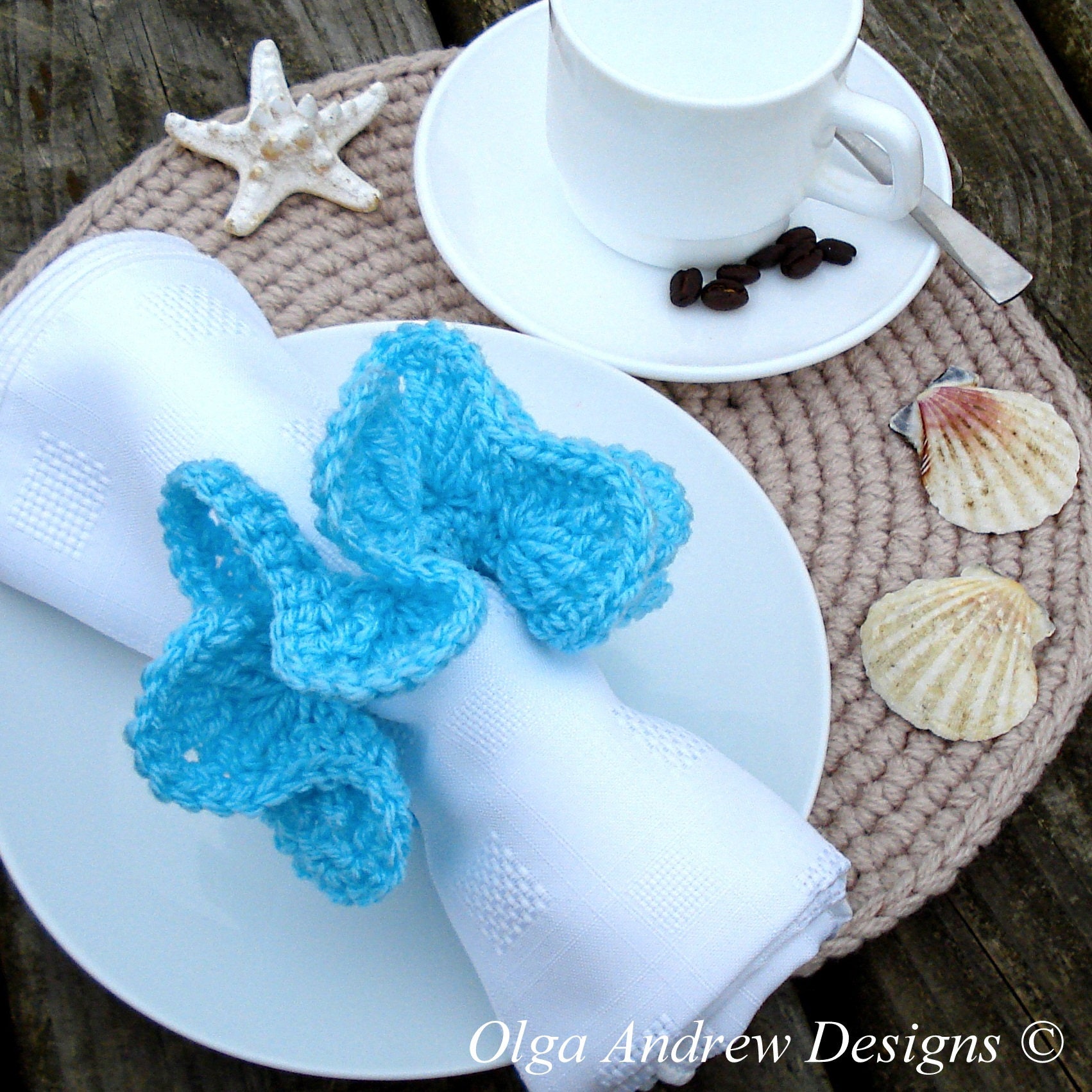 Crochet Pattern Napkin Rings, Crochet Napkin Rings Pattern, Napkin ...