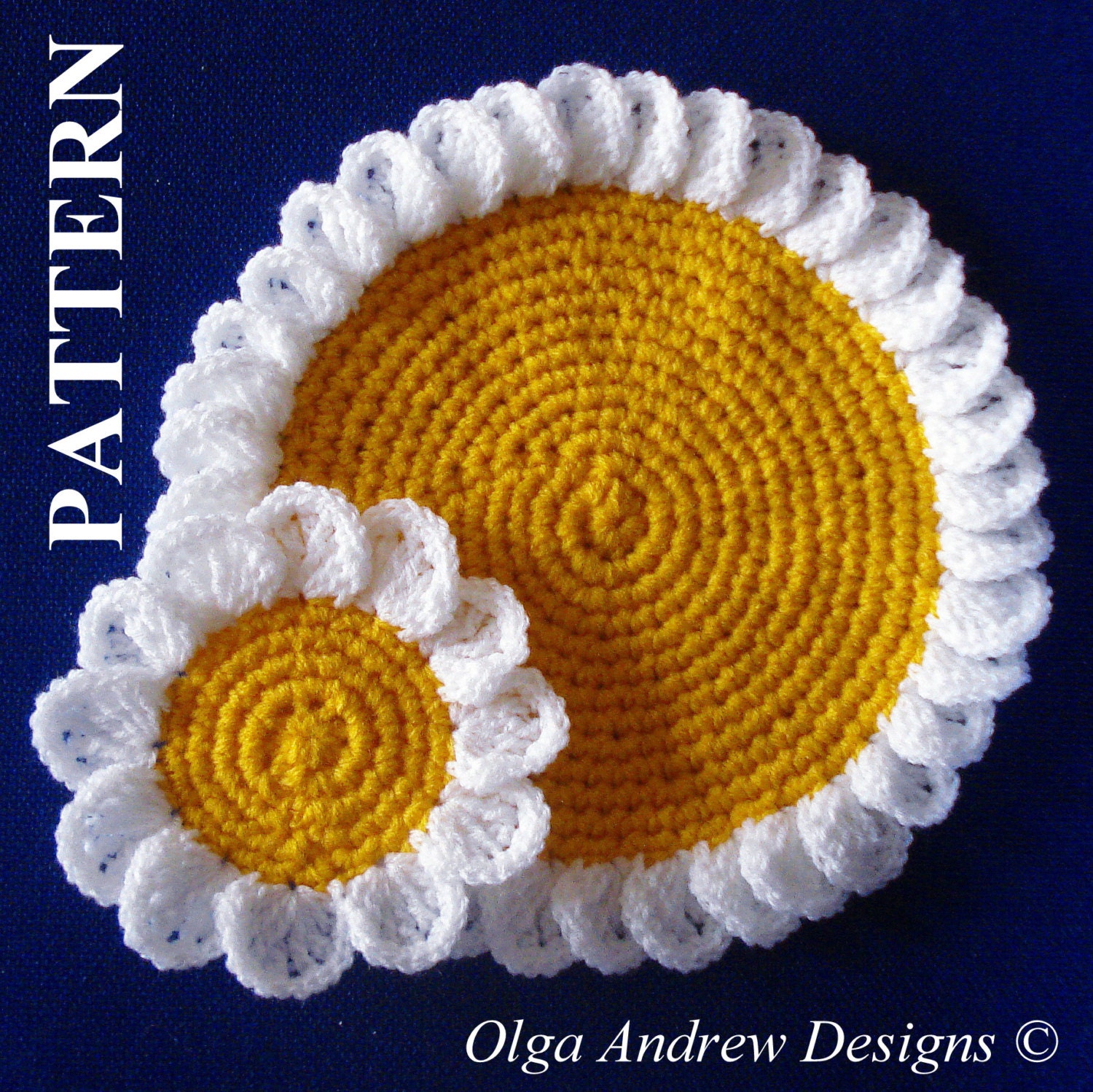 Daisy Crochet Pattern, Crochet Daisy Pattern, Doily Crochet Pattern ...