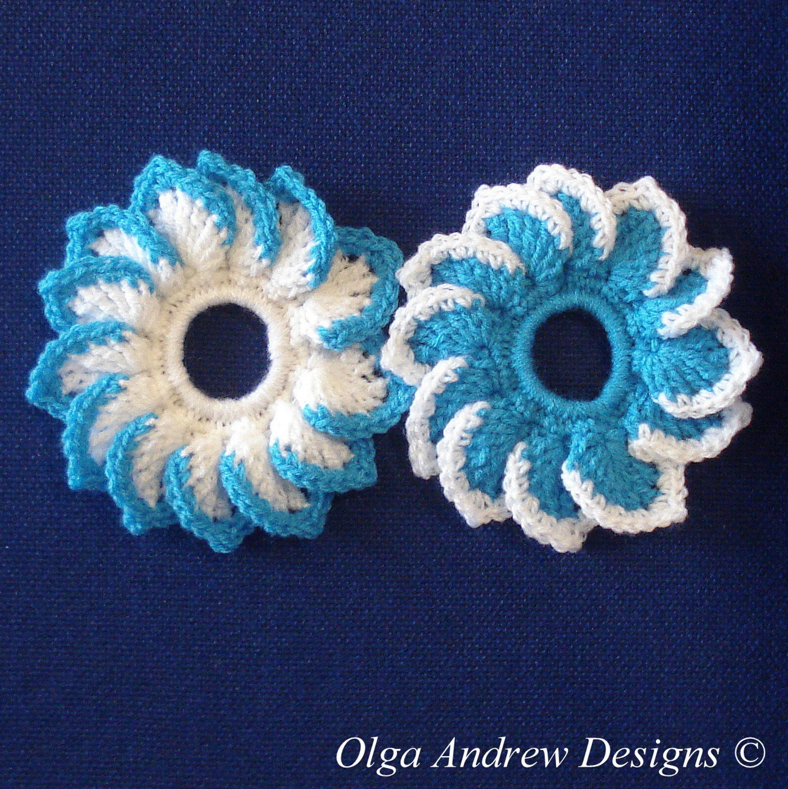 Crochet Flower Scrunchie Pattern, Scrunchie Crochet Pattern, Hair Band ...