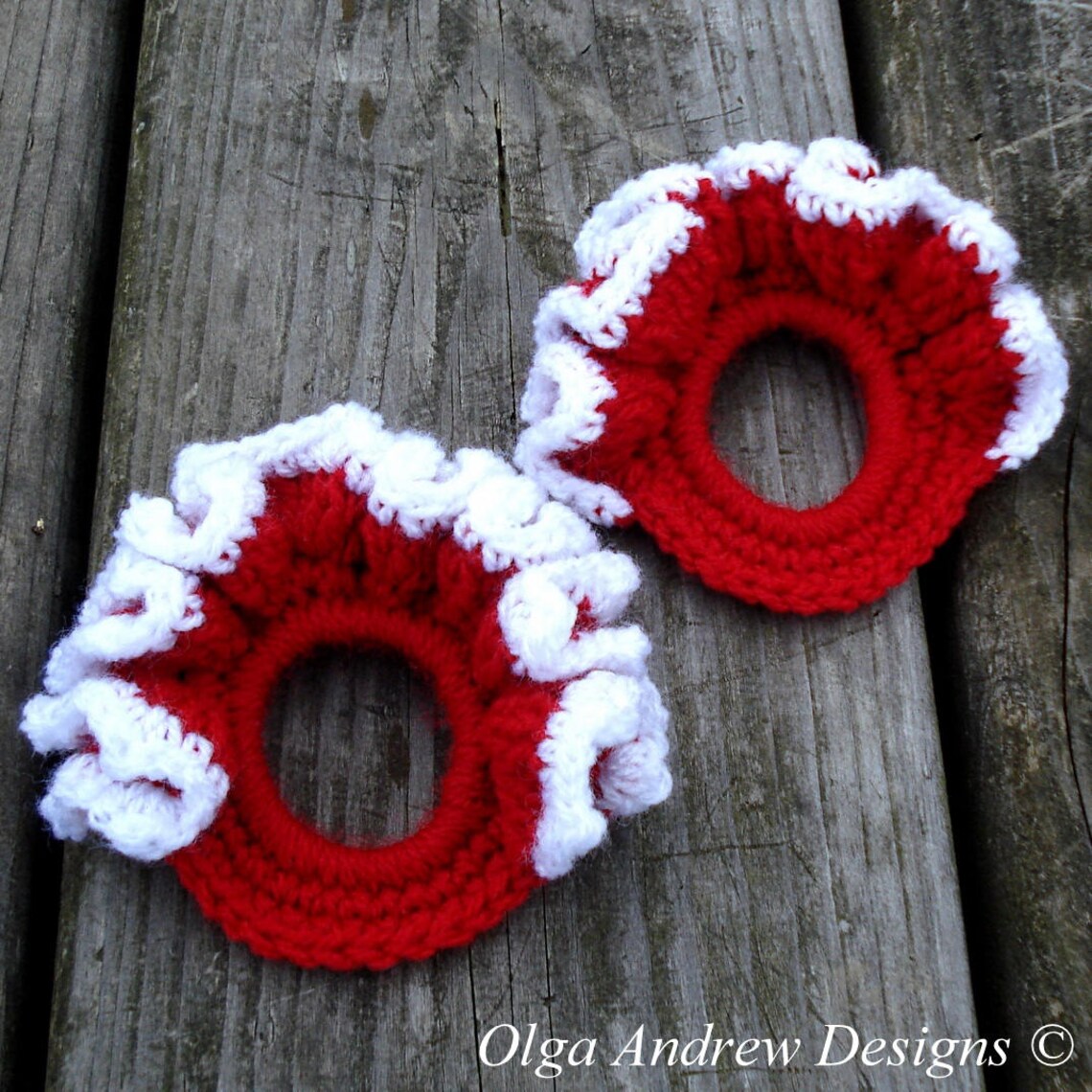 Christmas Napkin Rings Crochet Pattern, Crochet Christmas Napkin Ring ...