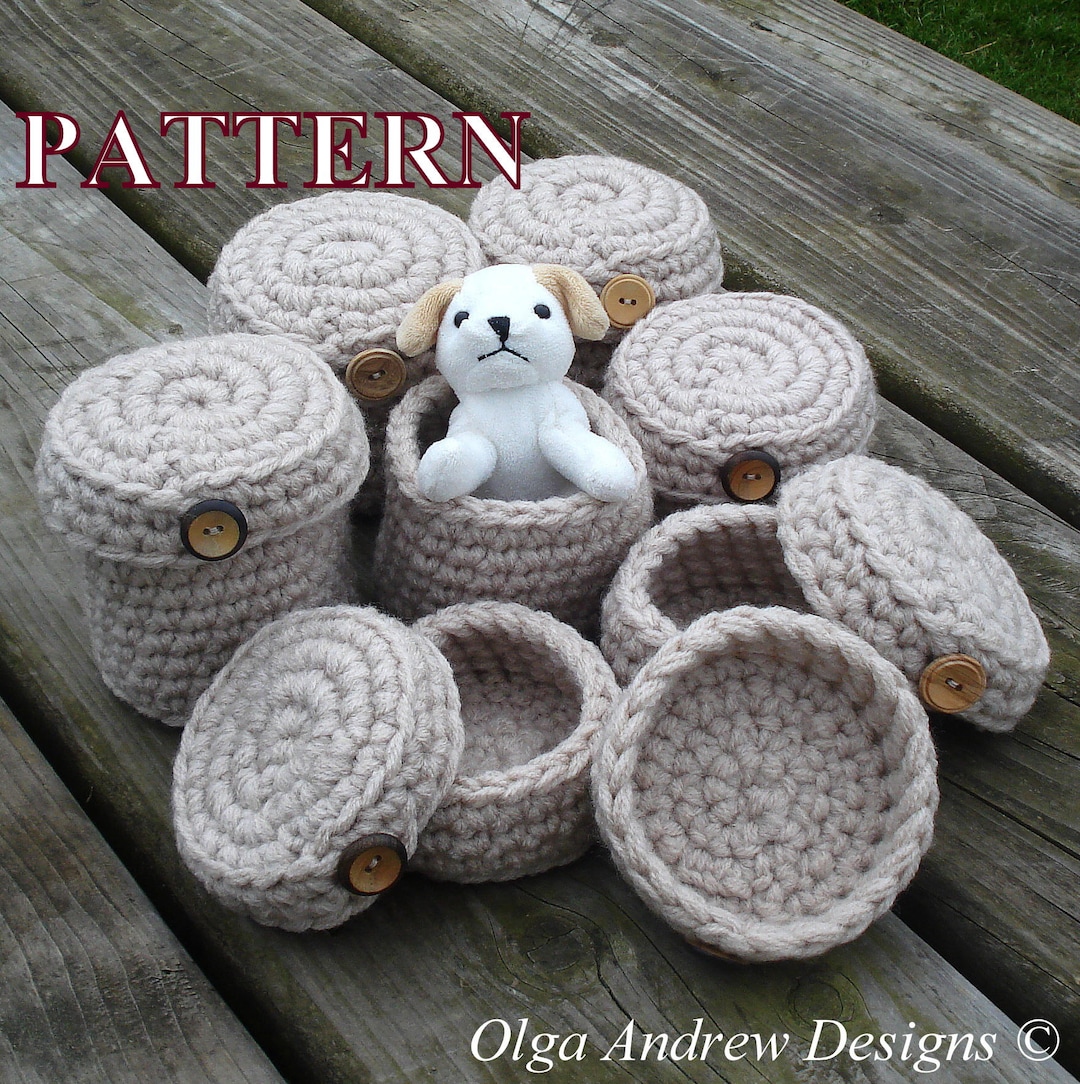 Basket With Lid Crochet Pattern, Basket Crochet Pattern, Crochet Basket ...