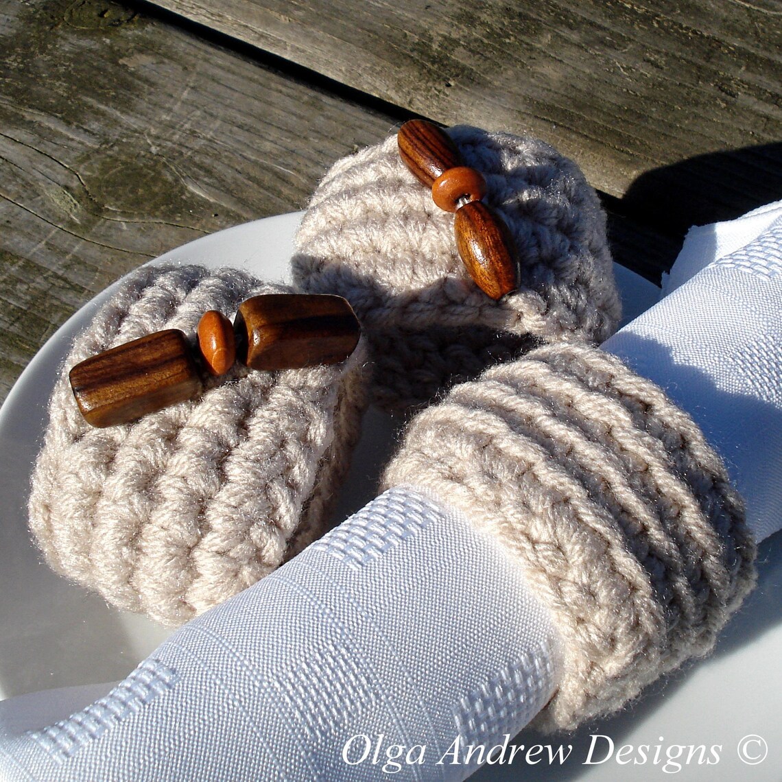 Napkin Ring Crochet Pattern, Crochet Napkin Ring Pattern, Crochet ...