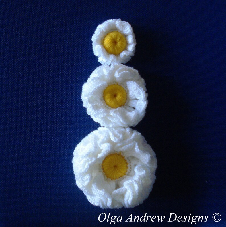 Large Ruffle Flower Crochet Pattern, Large Crochet 3d Flower Pattern ...