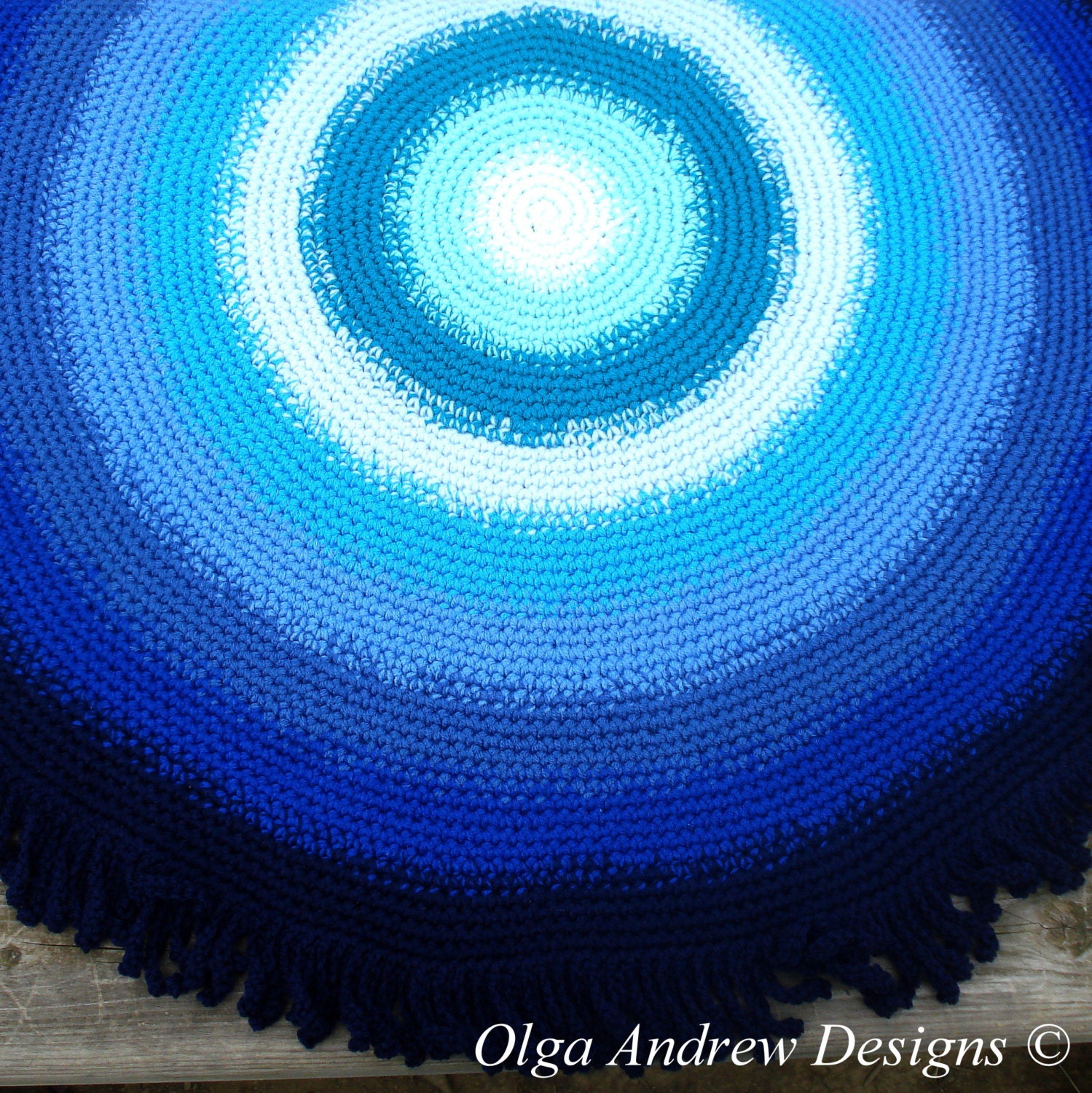 Nautical Rug Crochet Pattern Crochet Round Rug Pattern - Etsy