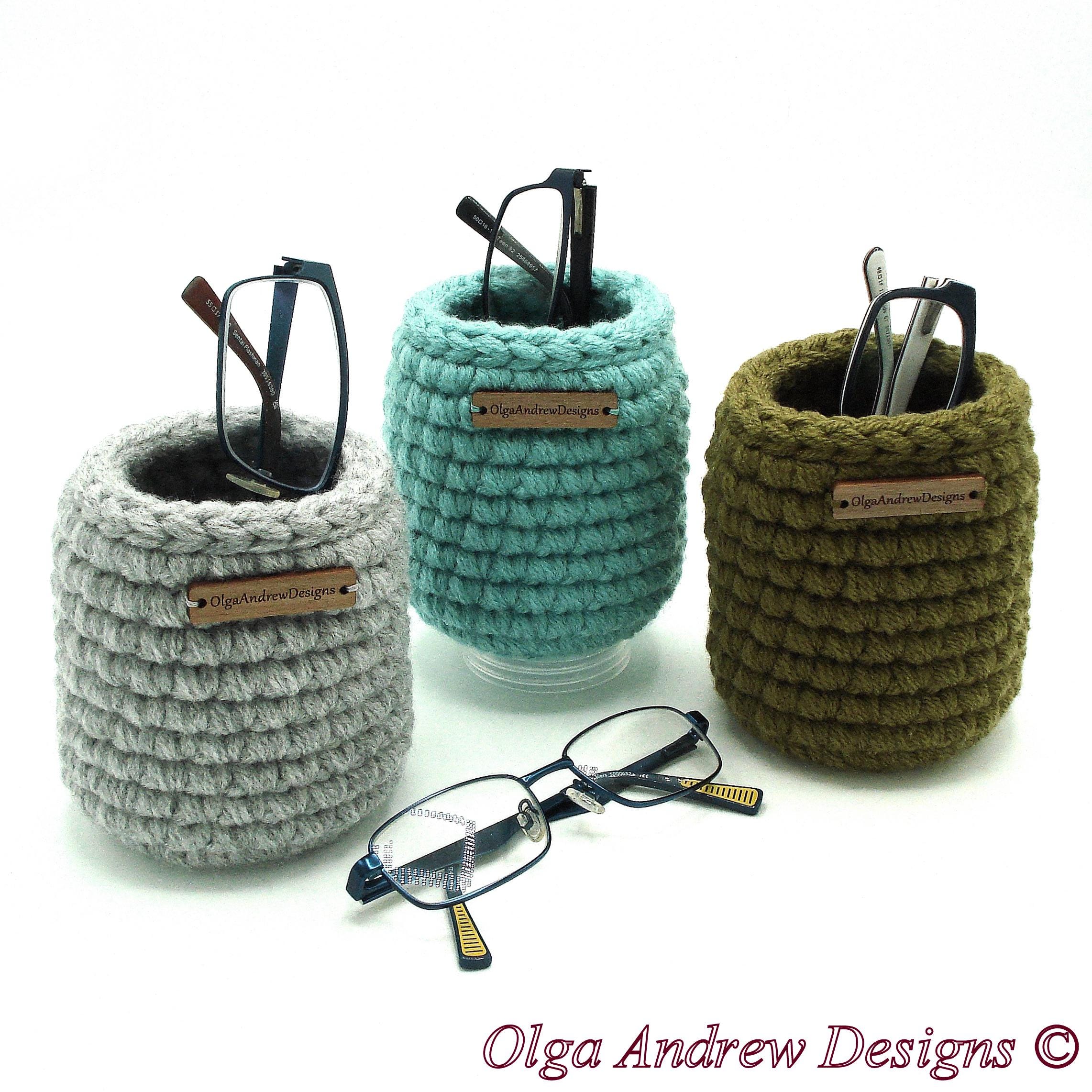Eyeglass Holder Crochet Pattern 5 in 1, Glasses Holder Stand Crochet ...