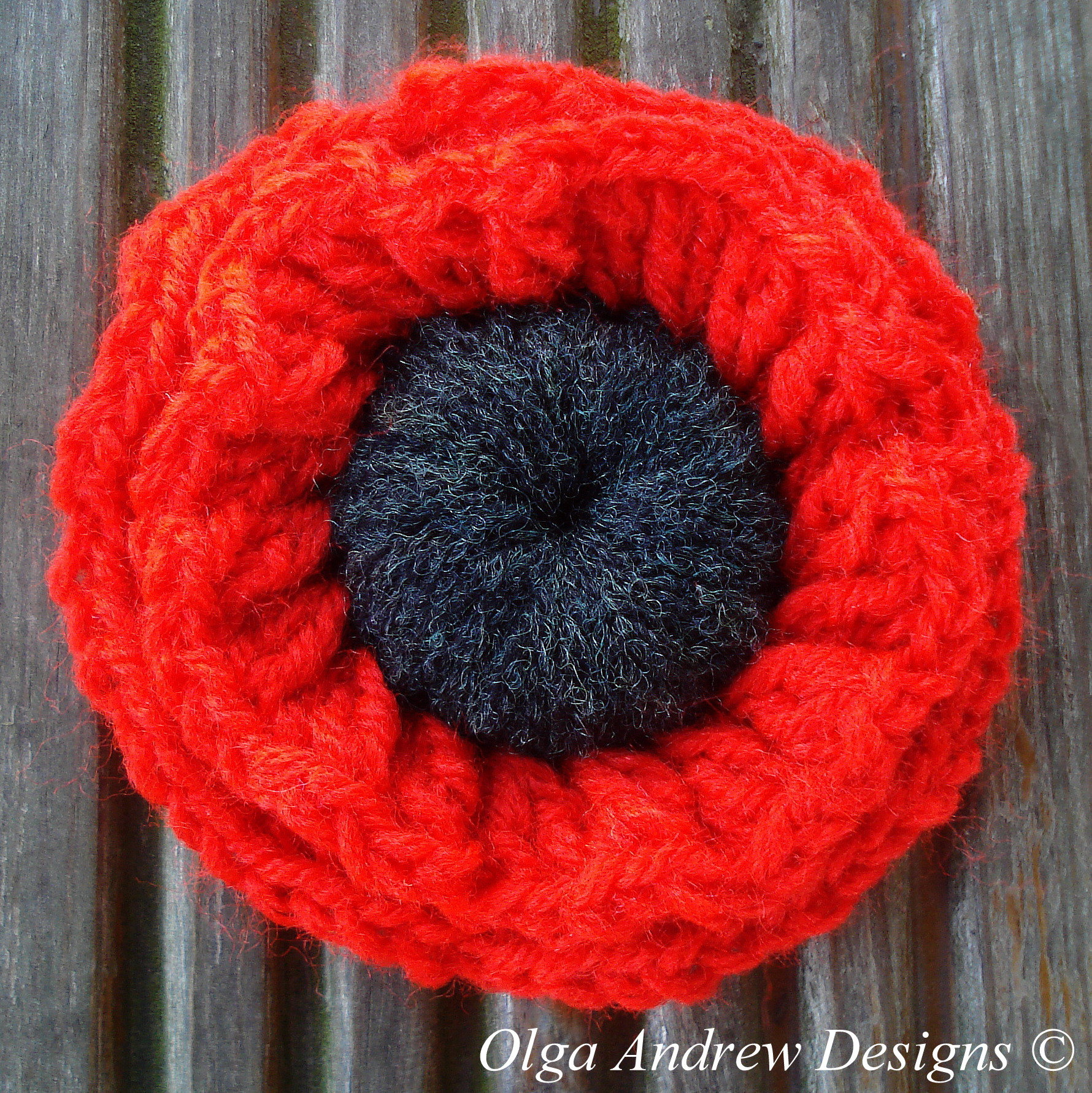 Poppy Crochet Pattern, Crochet Poppy Flower Pattern, Poppy Flower ...