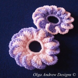 Flower Scrunchie Crochet Pattern, Crochet Scrunchie Pattern, Hair ...