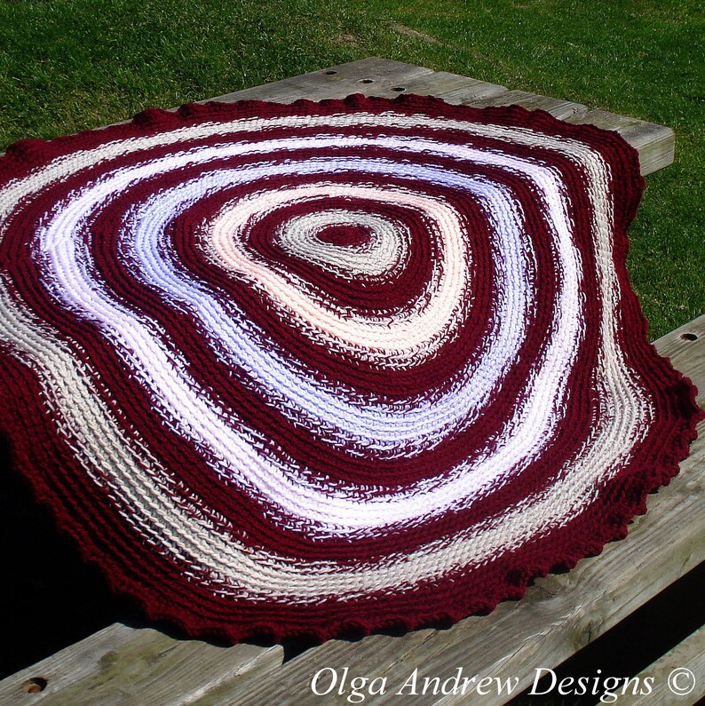 Round Lap Blanket Crochet Pattern, Round Crochet Blanket Pattern, Lap ...