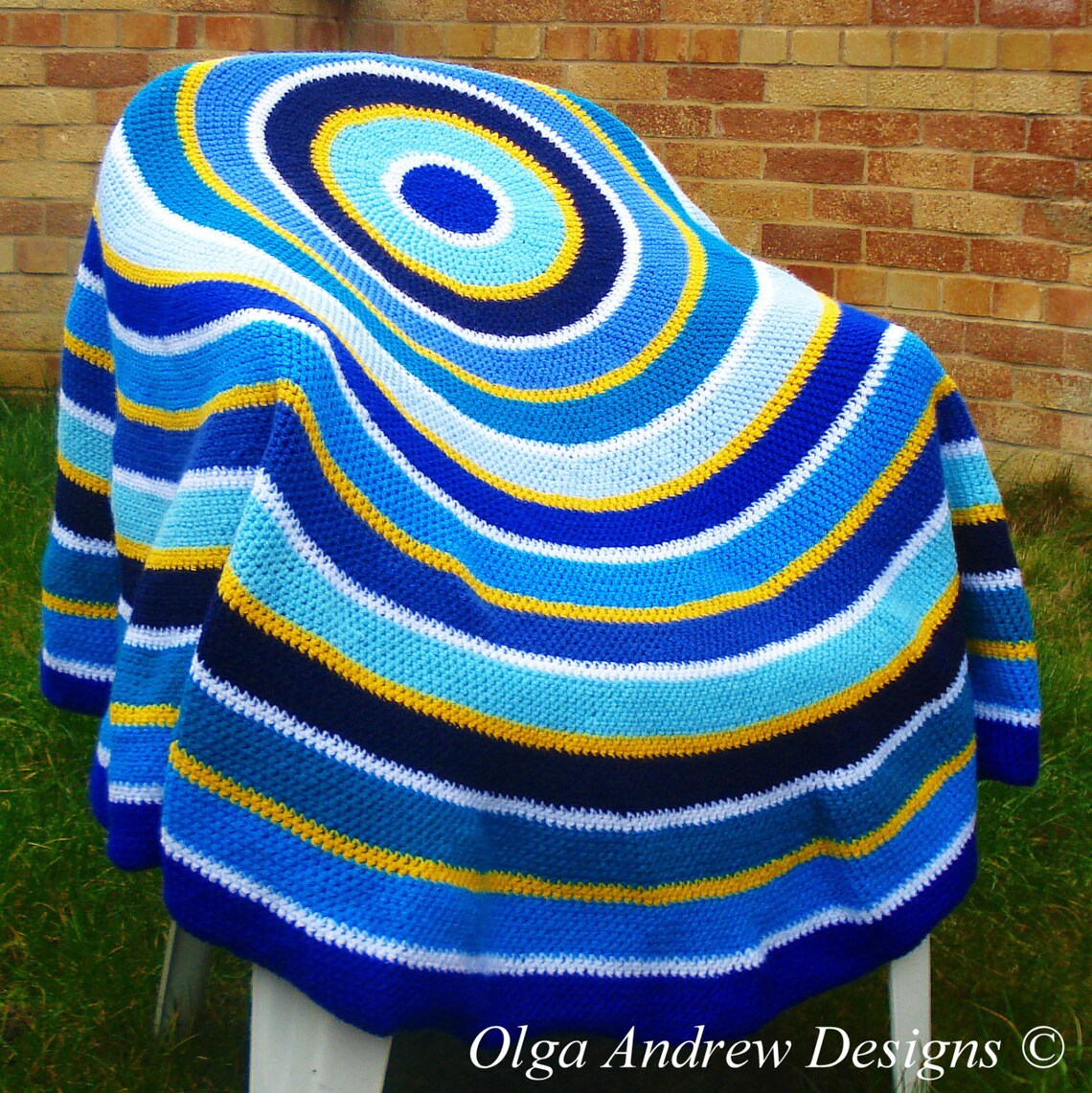Round Blanket Crochet Pattern, Round Crochet Blanket Pattern, Round ...