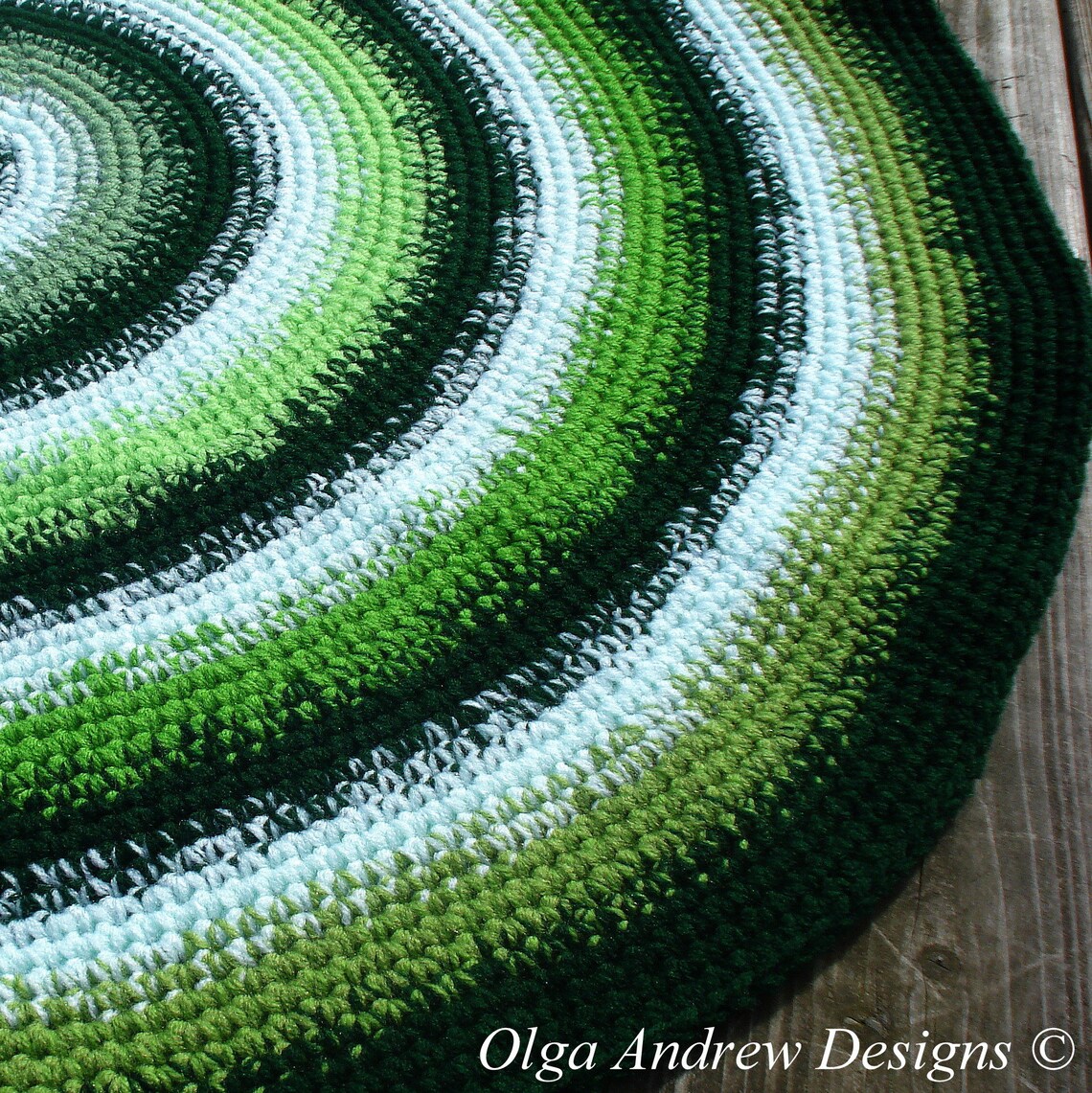 Easy Crochet Round Rug Pattern, Crochet Rug Tutorial, Crochet Rug ...