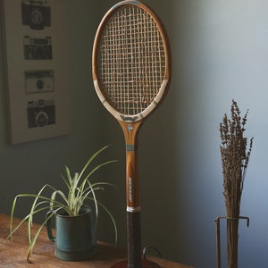 Vintage Tennis Racket Lamp, Quirky Upcycled Sports Light, LED String ...